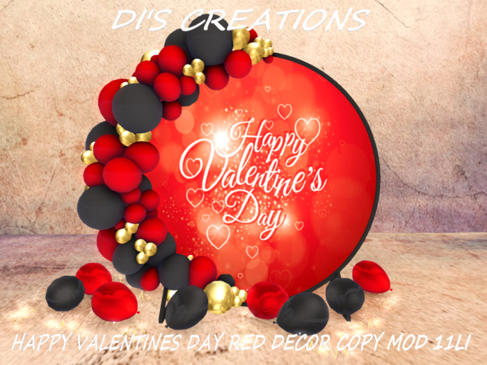 Second Life Marketplace Happy Valentines Day Red Decor